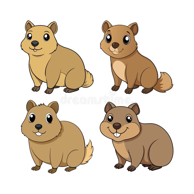 Hyrax Coloring Page for Kids Stock Vector - Illustration of drawing ...