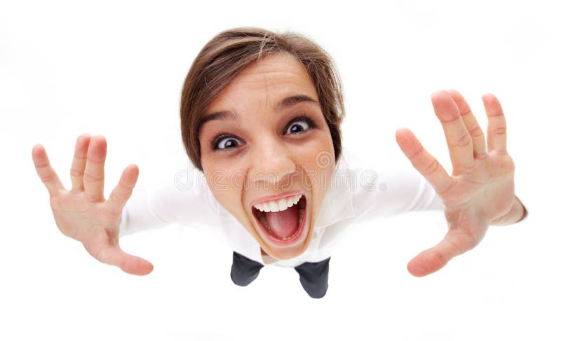 Hysteric woman stock image. Image of hand, caucasian - 16537981