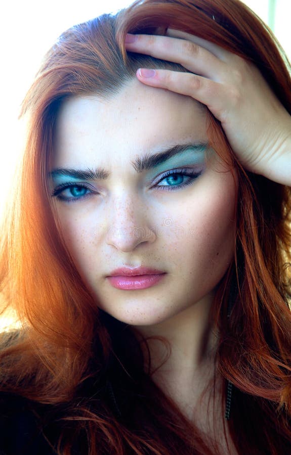 Hysterical of the color stock photo. Image of woman, model - 19960832