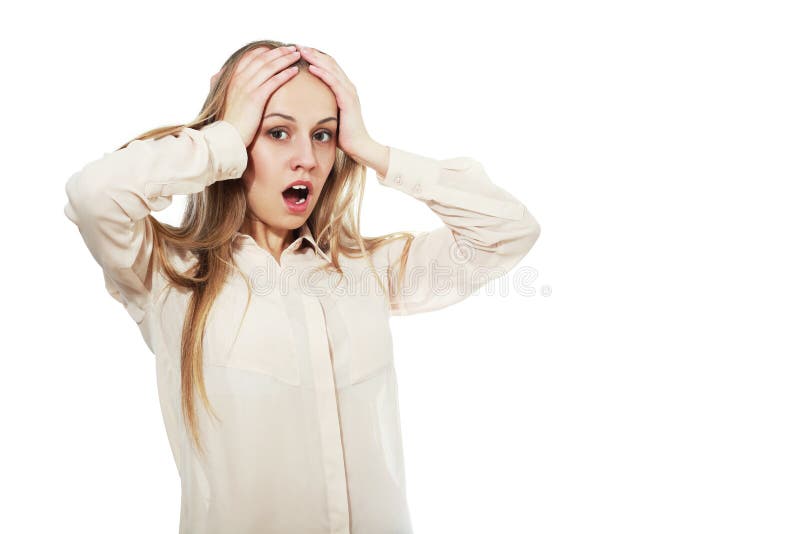 Hysterical woman stock image. Image of moaning, frowning - 32054319