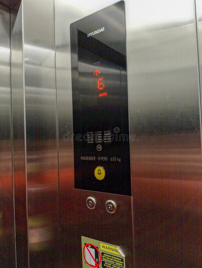 Hyundai Elevator Panel: Digital Display & Safety Editorial Photography ...