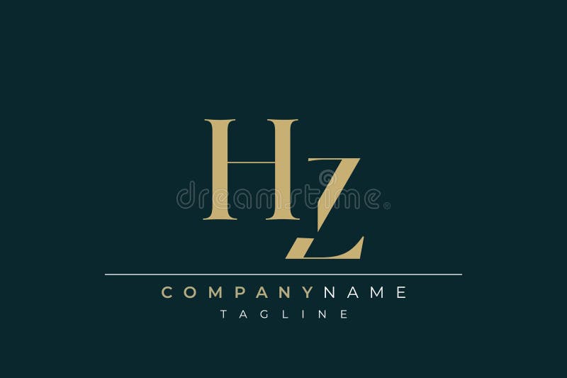 HZ Abstract logo design stock vector. Illustration of vibrant - 361638144