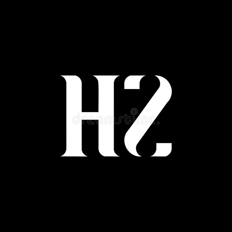 HZ Letter Logo Design. Initial Letter HZ Uppercase Monogram Logo White ...