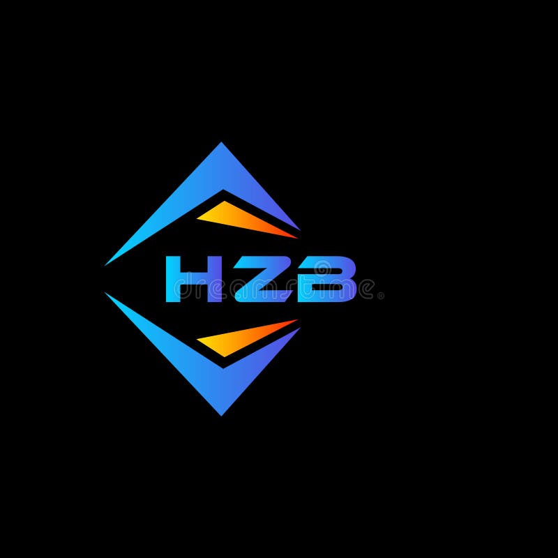 HZB Abstract Technology Logo Design on Black Background. HZB Creative ...