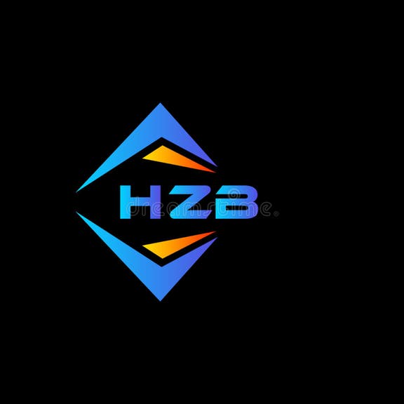 HZB Abstract Technology Logo Design on Black Background. HZB Creative ...