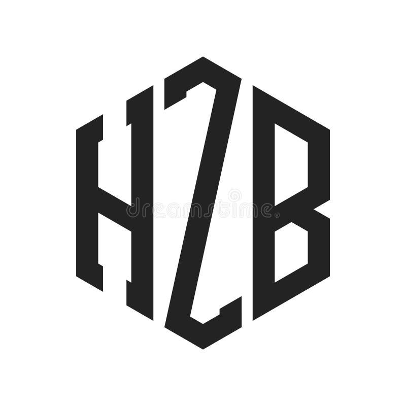 HZB Logo Design. Initial Letter HZB Monogram Logo Using Hexagon Shape ...