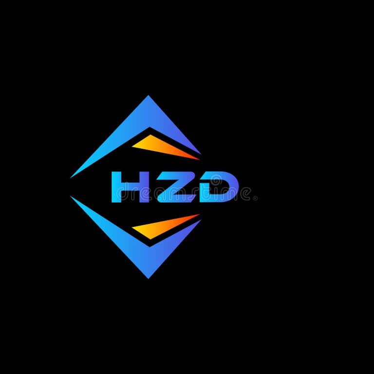 HZD Abstract Technology Logo Design on Black Background. HZD Creative ...