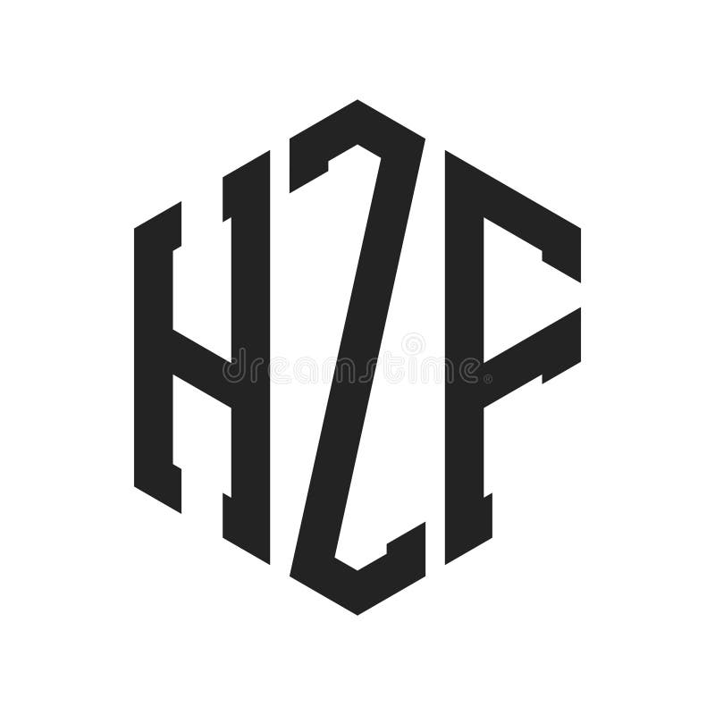 HZF Logo Design. Initial Letter HZF Monogram Logo Using Hexagon Shape ...