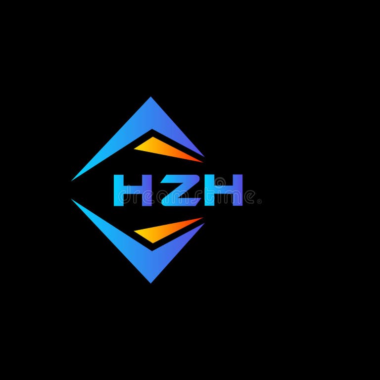 HZH Abstract Technology Logo Design on Black Background. HZH Creative ...