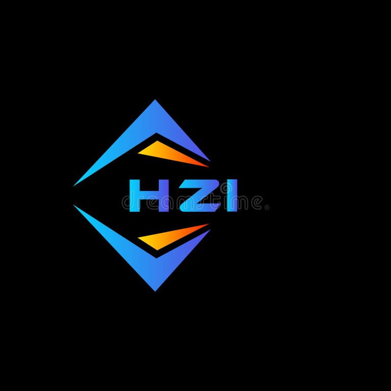 HZI Abstract Technology Logo Design on Black Background. HZI Creative ...