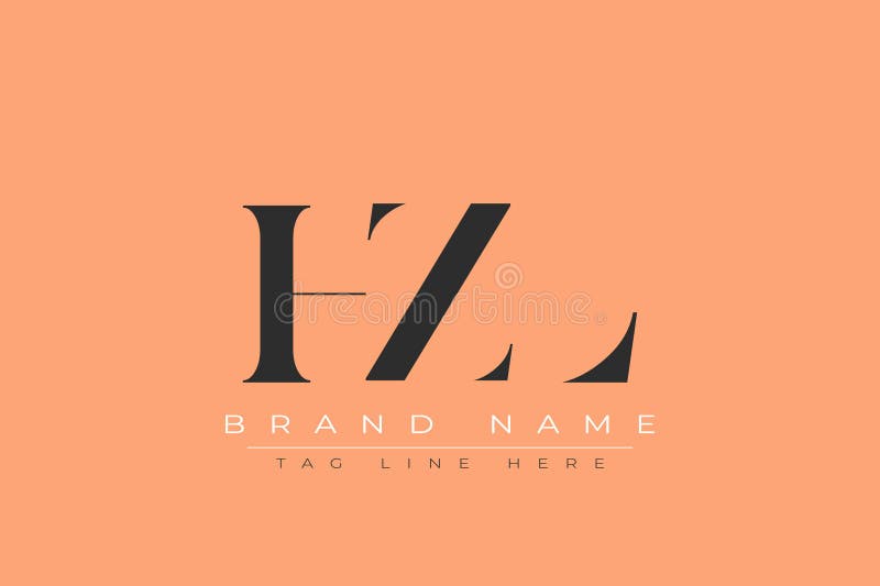 HZL Abstract Letter Logo Design Stock Vector - Illustration of ...