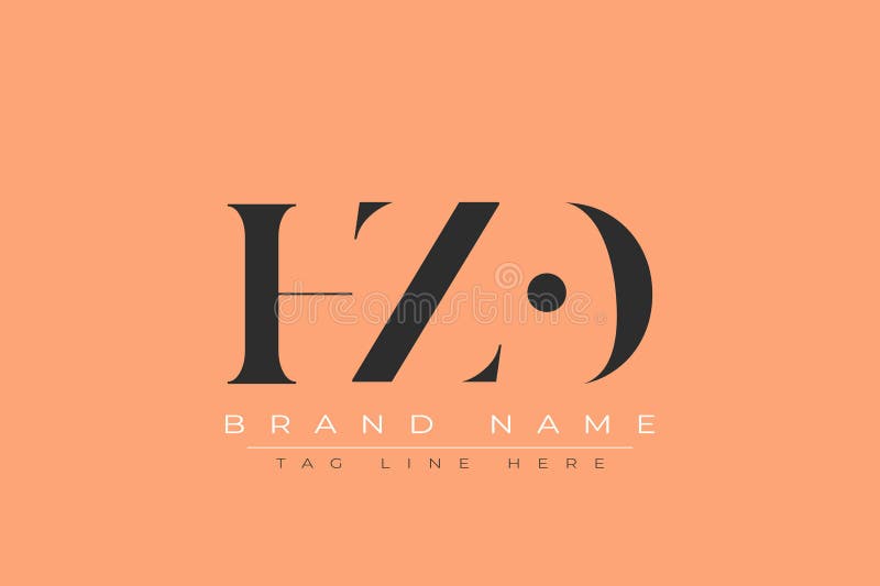 HZO Abstract Letter Logo Design Stock Vector - Illustration of line ...