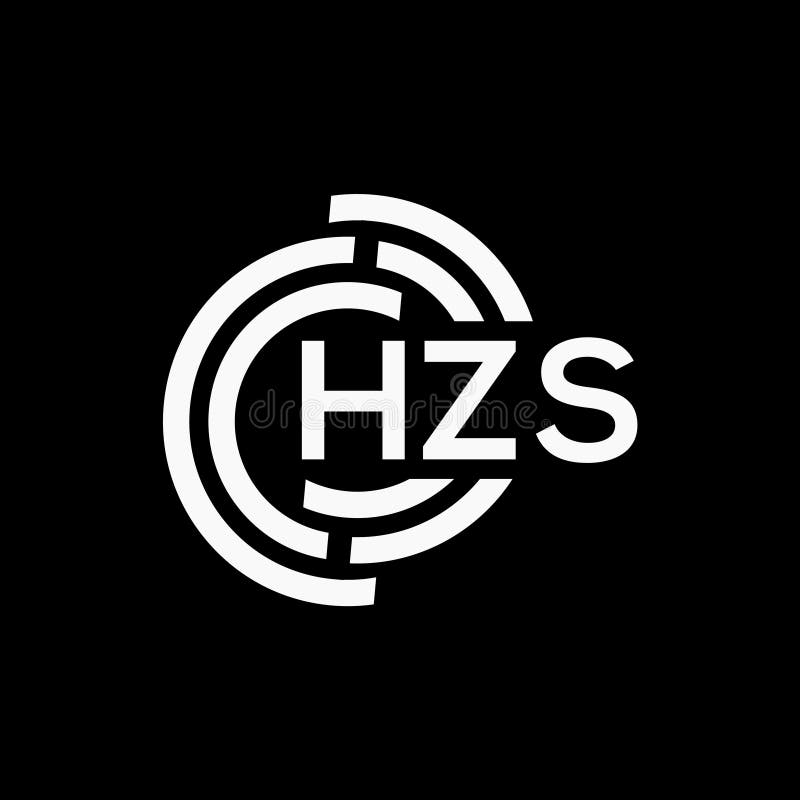 HZS Letter Logo Design on Black Background. HZS Creative Initials ...