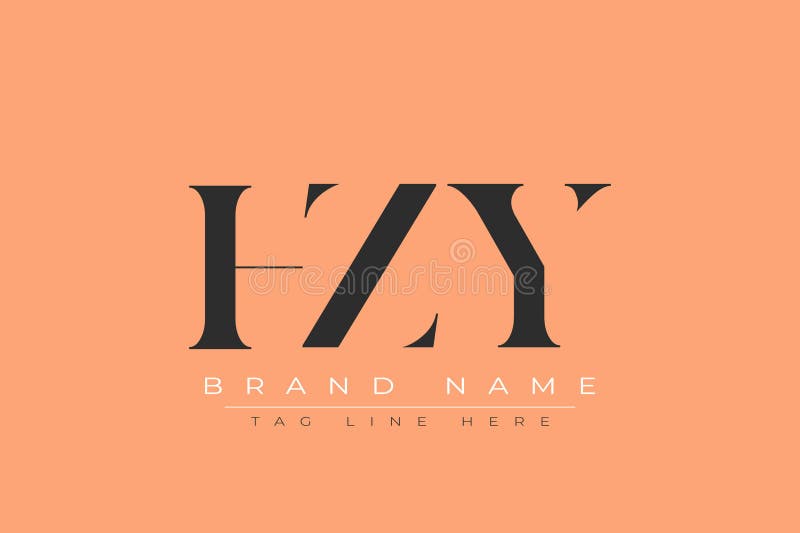 HZY Abstract Letter Logo Design Stock Vector - Illustration of ...
