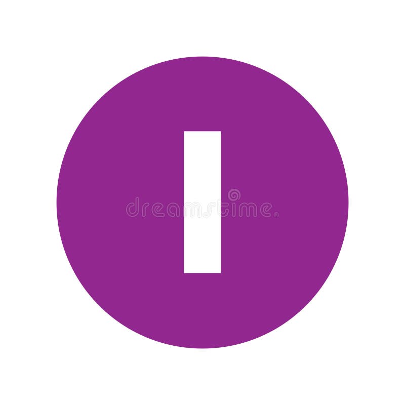 Letter I Logo Symbol in Purple Circle. Stock Vector - Illustration of ...