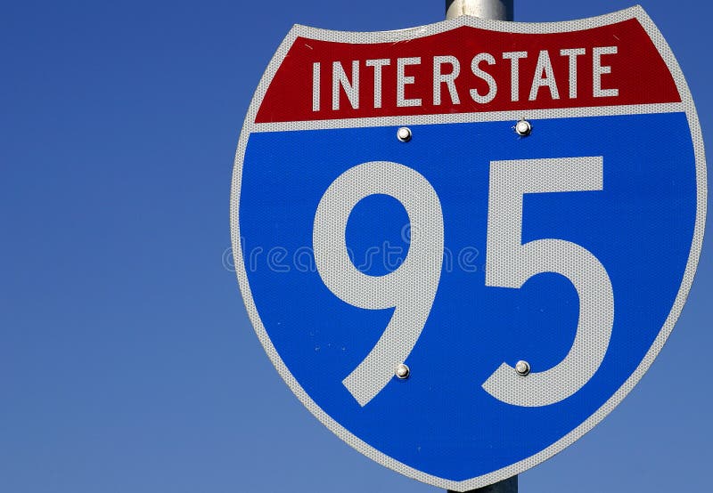 I-95 Sign_RJ - ID: TrafficSign00009 Stock Image - Image of information ...