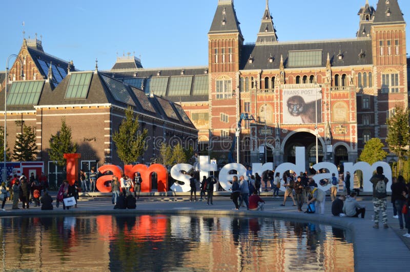 I Amsterdam Sign editorial photo. Image of glass, amsterdam - 84933231