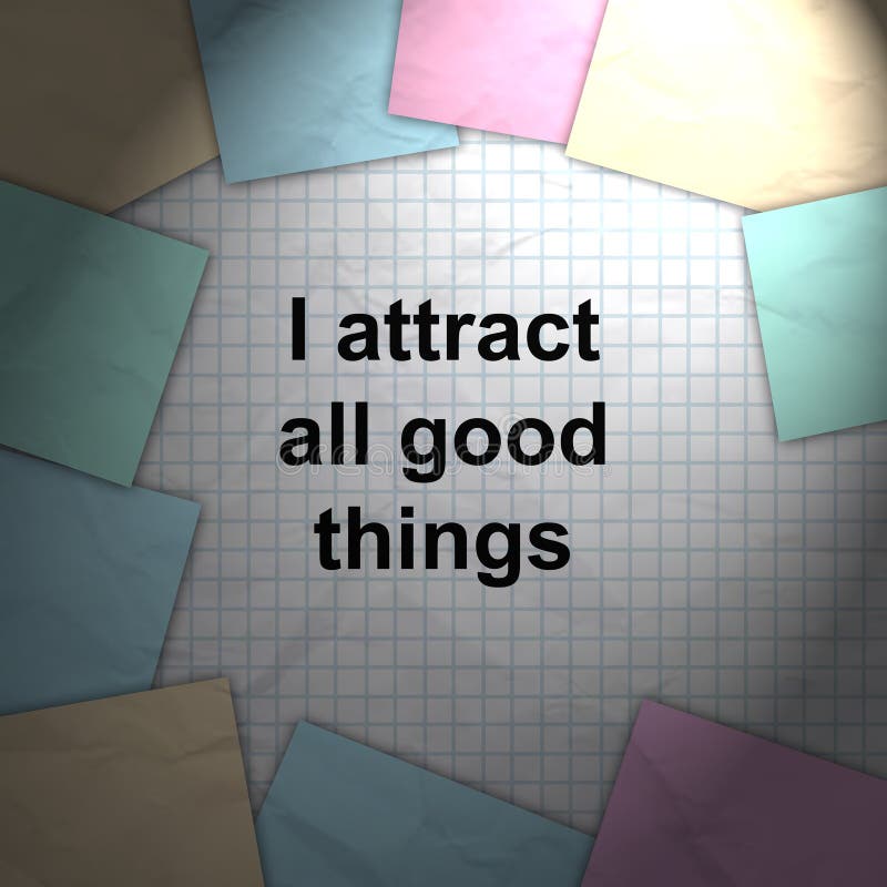 I Attract All Good Things - Positive Affirmation Words - Handwriting on ...