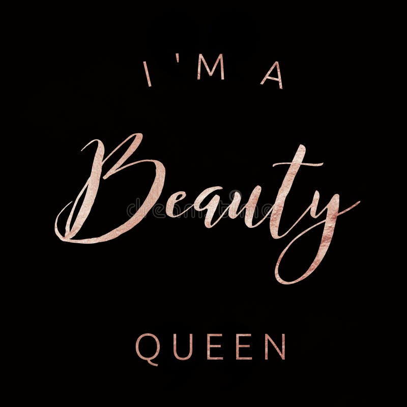 I am a Beauty Queen, Short Quote for Beauty Saloon Stock Illustration ...