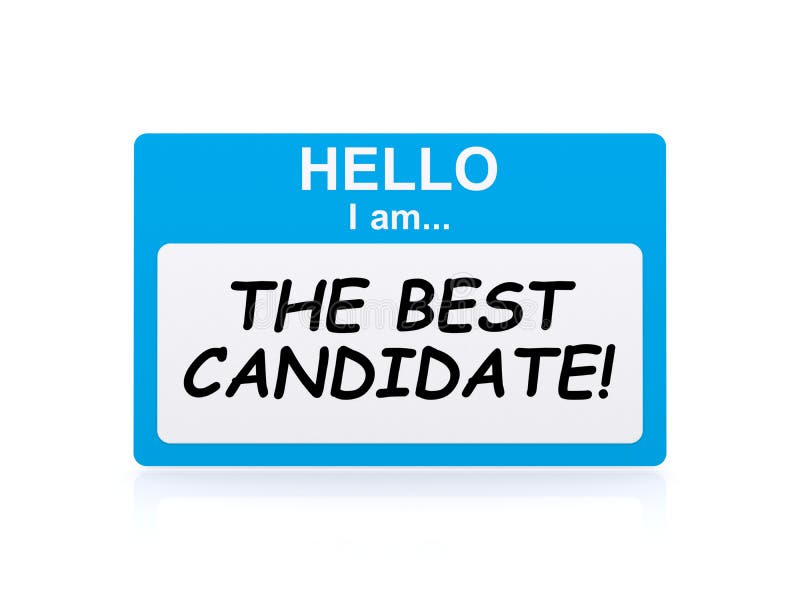 I am the Best Candidate Tag Stock Illustration - Illustration of apply ...