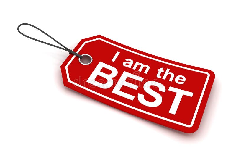 I am the Best Tag, 3d Render Stock Illustration - Illustration of ...