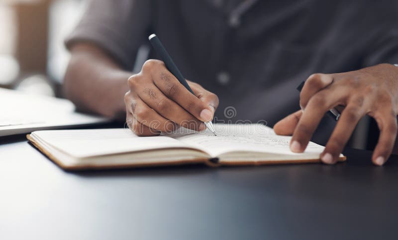 I Better Make a Note of that. Closeup Shot of an Unrecognisable ...