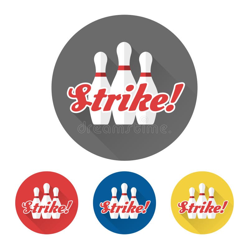 I Birilli Piani Mettono E Colpiscono Il Segno Illustrazione Vettoriale ...