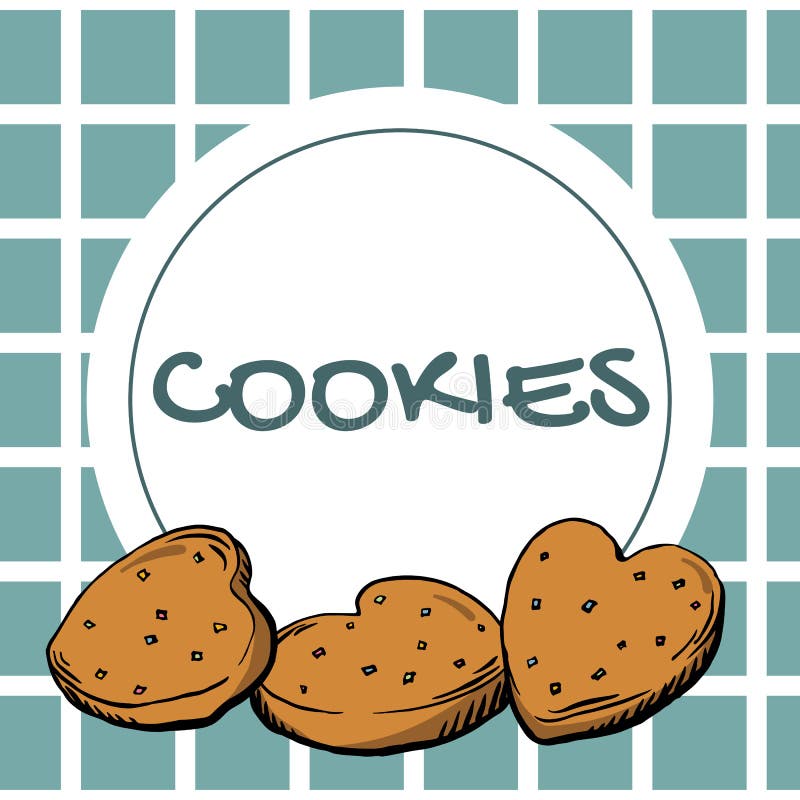 Insieme Di A Quadretti Dei Biscotti Dei Biscotti Illustrazione di Stock ...