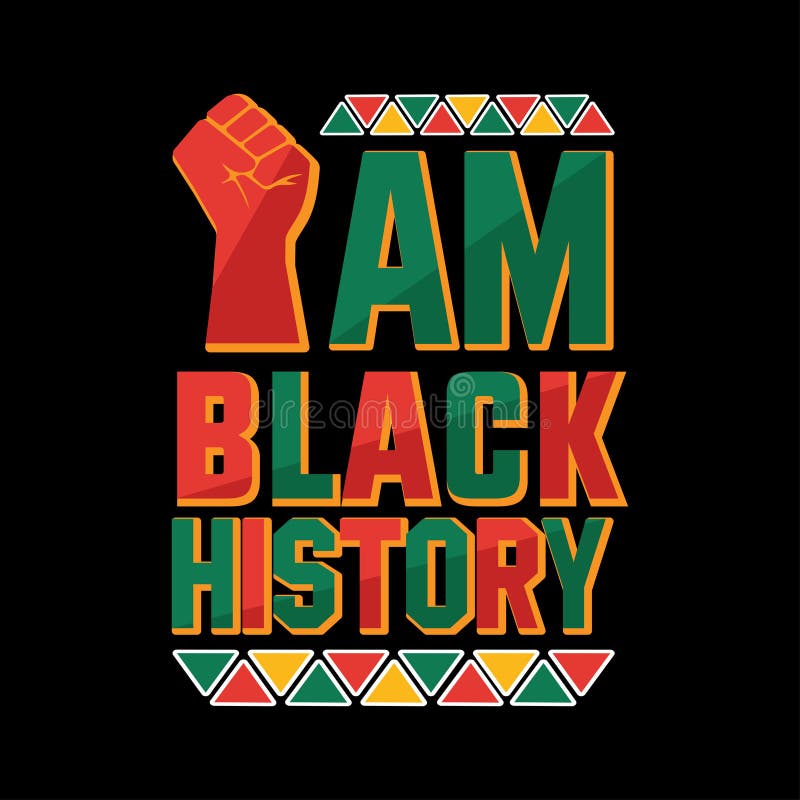 I am Black History T-shirt Design Typography Lettering Stock Vector ...