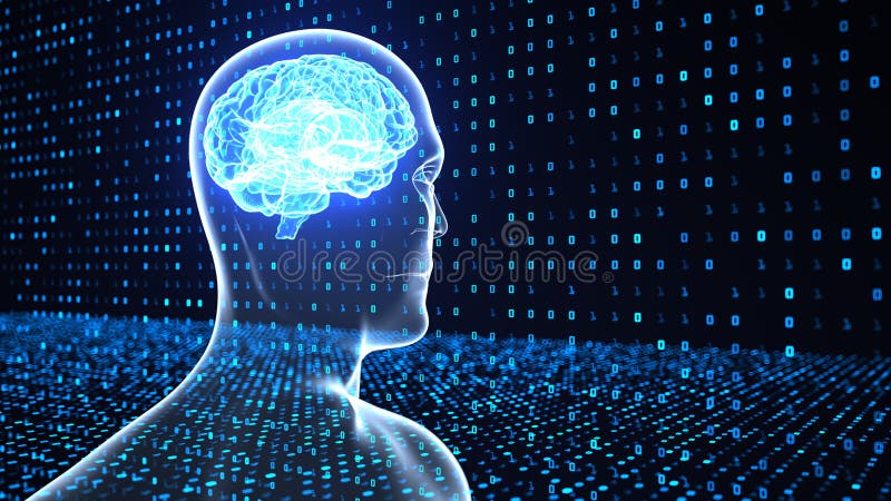 A.I. Brain stock illustration. Illustration of human - 252875858