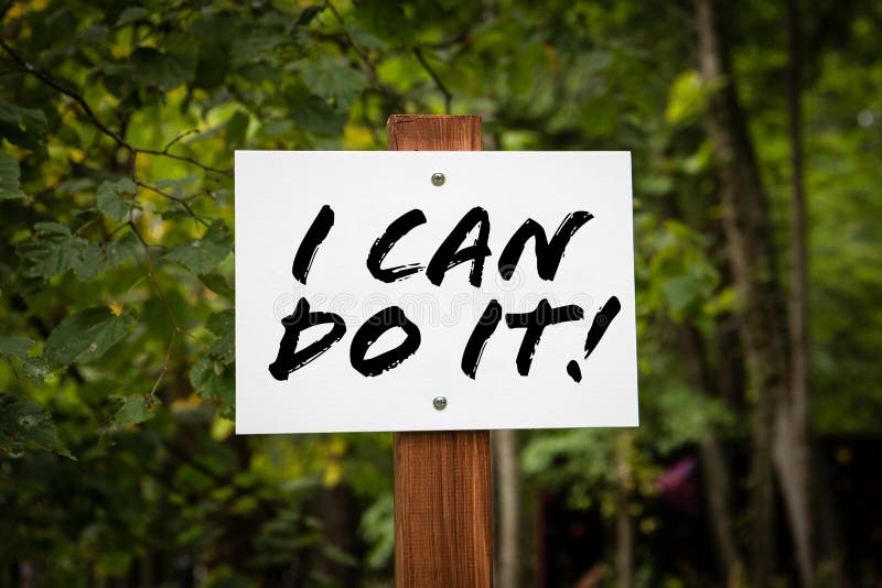Yes I Can Motivation Text White Background Stock Photos - Free ...