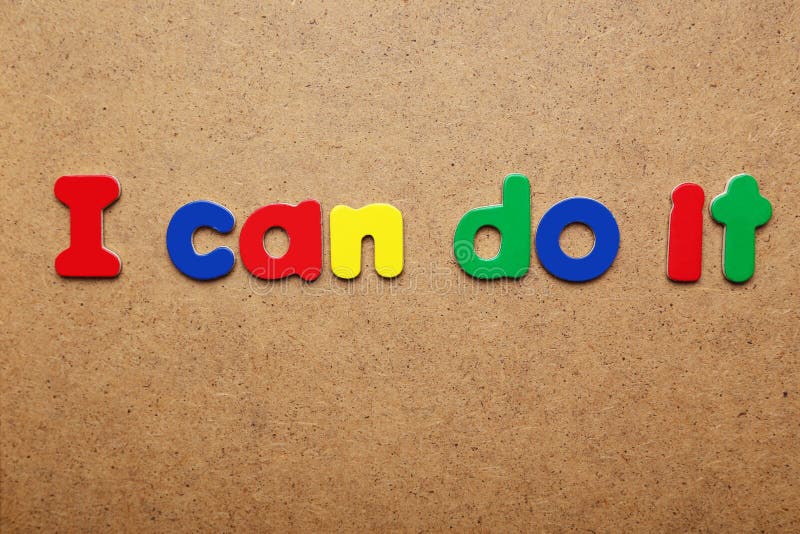 I can do it stock image. Image of magnetic, plastic, business - 53372415