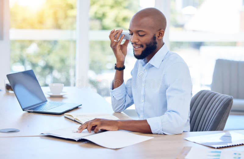 I Can Help You with that. a Young Businessman on a Call at Work. Stock ...