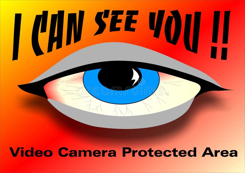 CCTV surveillance signs stock vector. Illustration of public - 940027