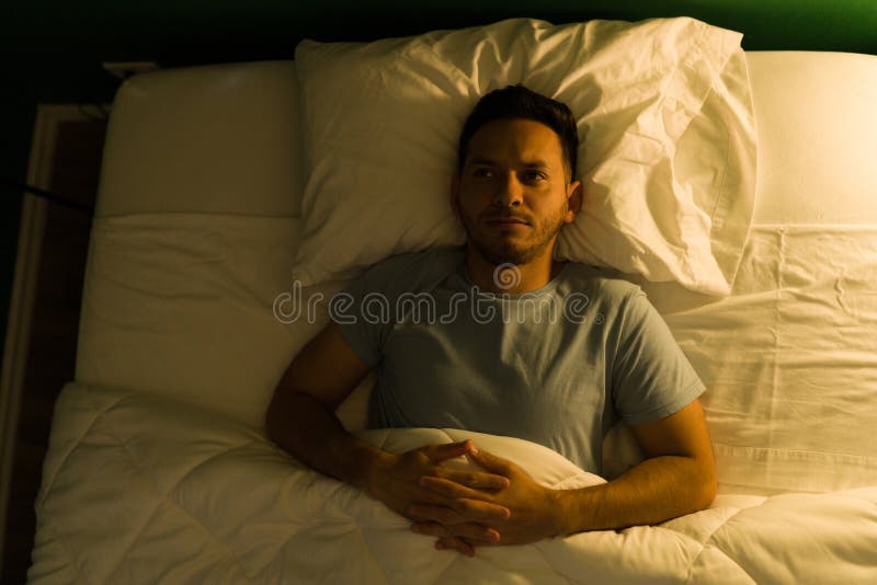 Attractive Man with Sleeping Problems Stock Photo - Image of depressed ...