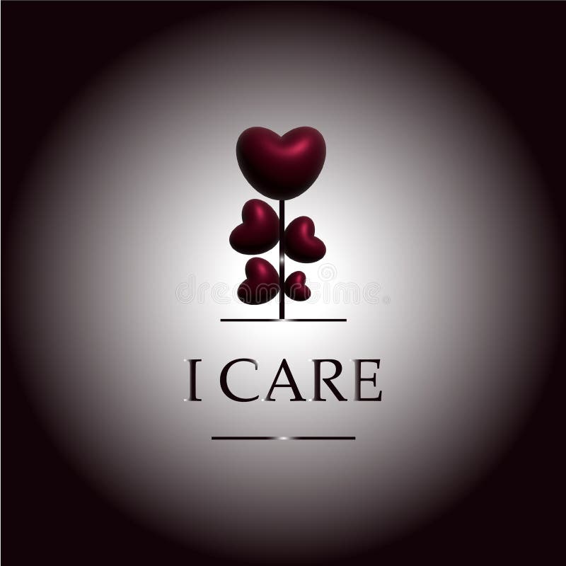 I CARE POSTER stock illustration. Illustration of dark - 286109222