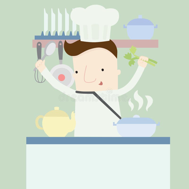 I am a chef stock vector. Illustration of chef, cartoon - 76003235