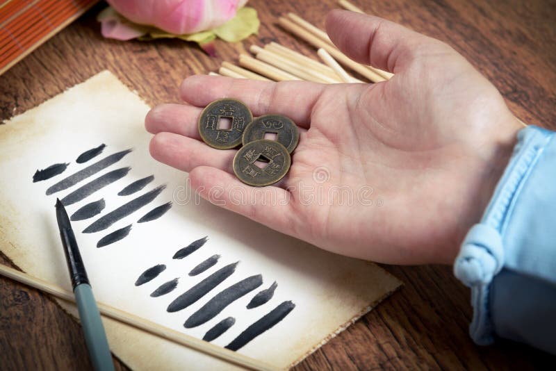 I ching ancient oracle stock image. Image of divide, stalk - 83533793