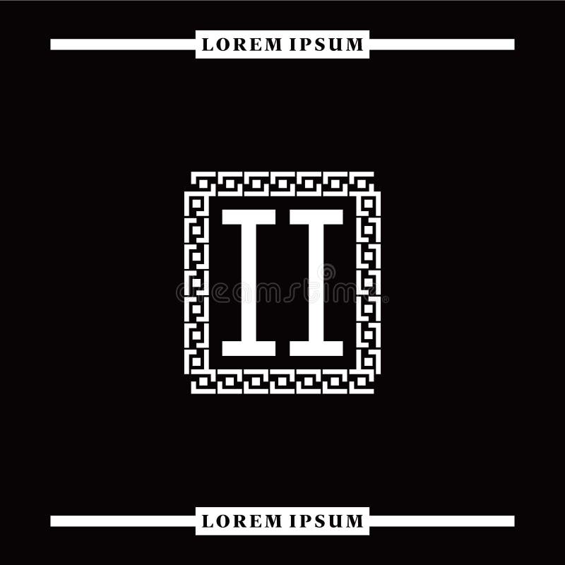 I I Collection of Initial Logo Designs with Luxurious Frame Elements ...