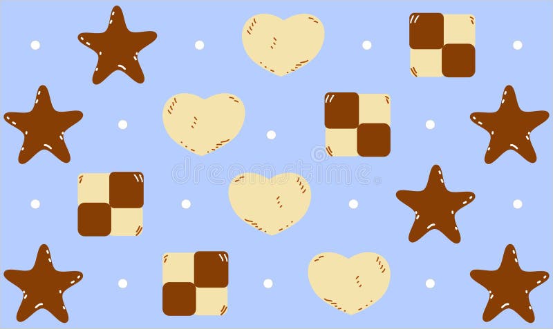 Blue cookie pattern stock vector. Illustration of ç®± - 266139364
