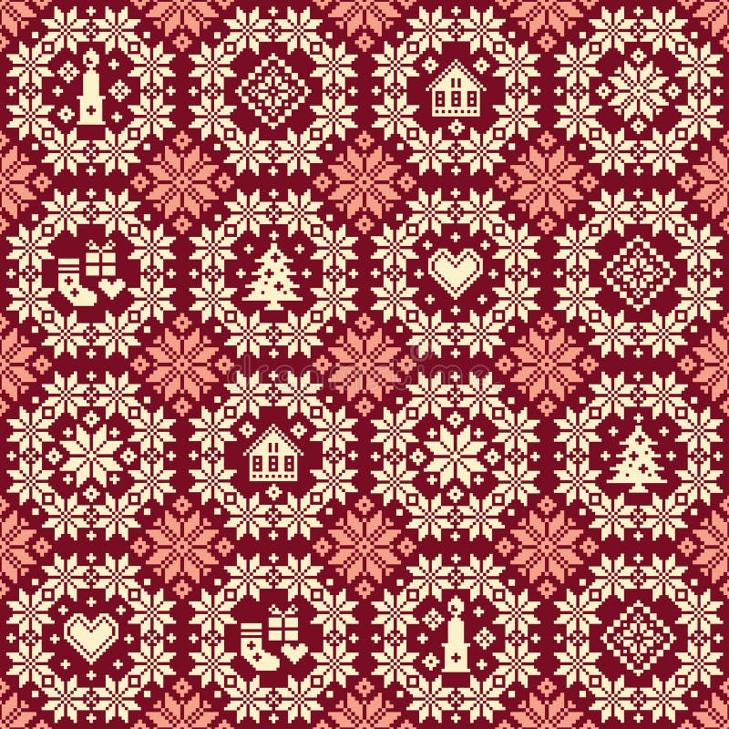 Nordic Events Christmas Pattern Illustration Stock Illustration ...