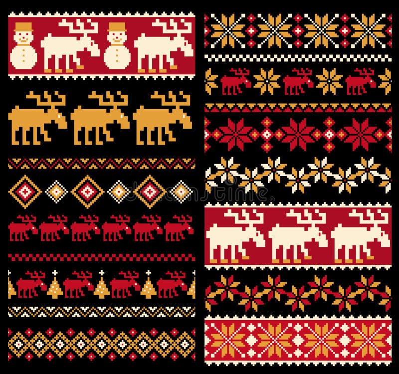 Seamless Material of the Good Nordic-style, Stock Vector - Illustration ...