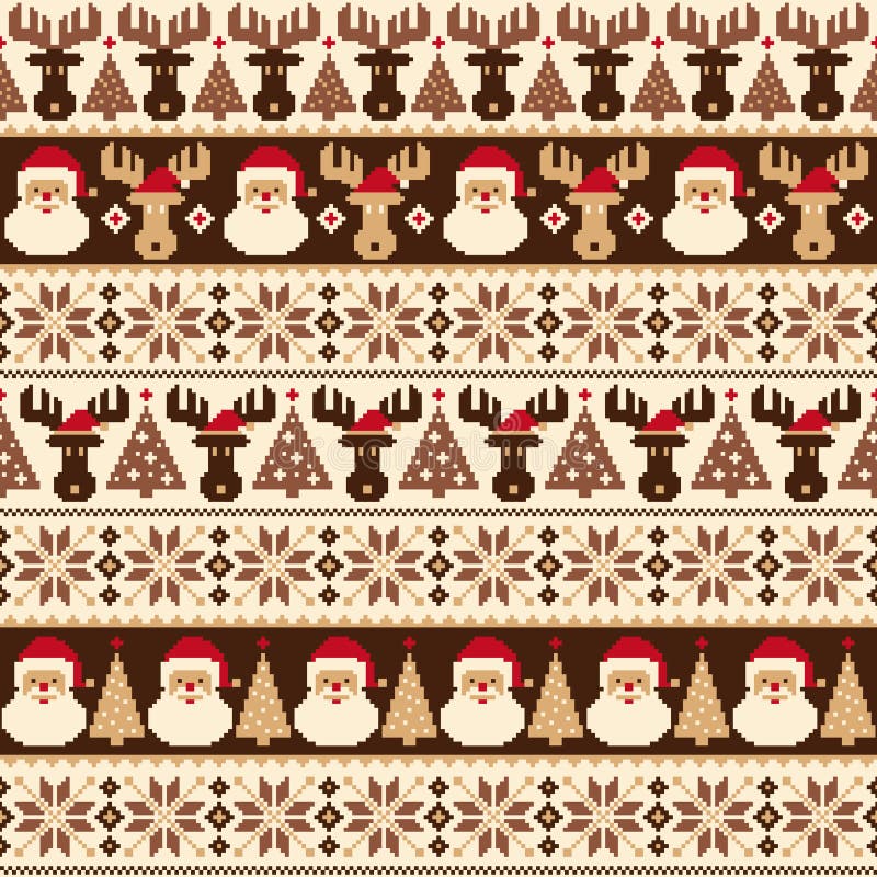 Seamless Pattern of the Good Nordic-style, Stock Vector - Illustration ...