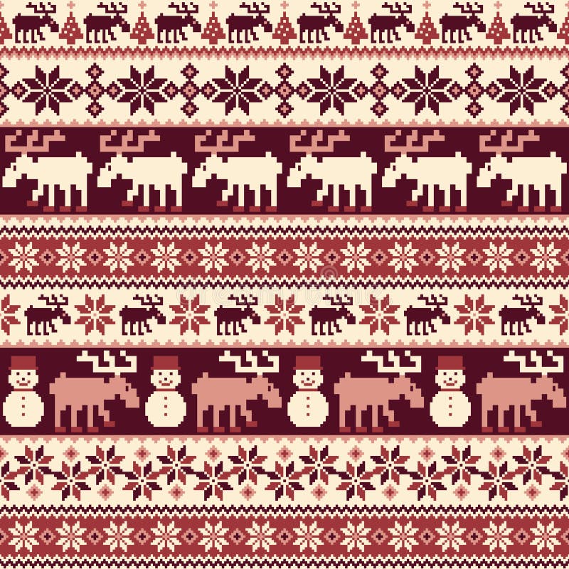 Seamless Pattern of the Good Nordic-style, Stock Vector - Illustration ...