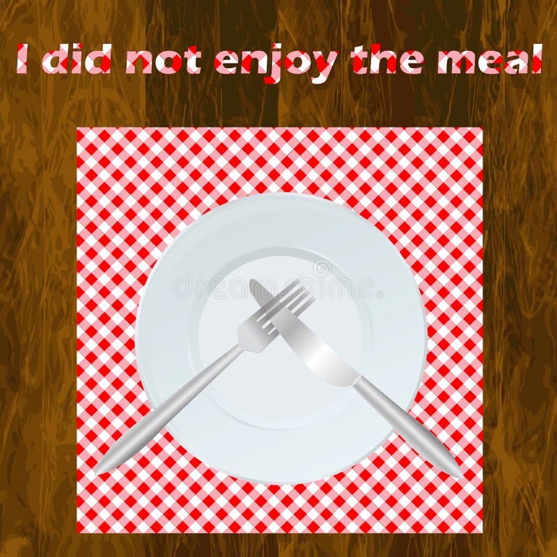 I DID NOT ENJOY the MEAL Dining Etiquette Stock Vector - Illustration ... I DID NOT ENJOY the MEAL Dining Etiquette Stock Vector - Illustration ...