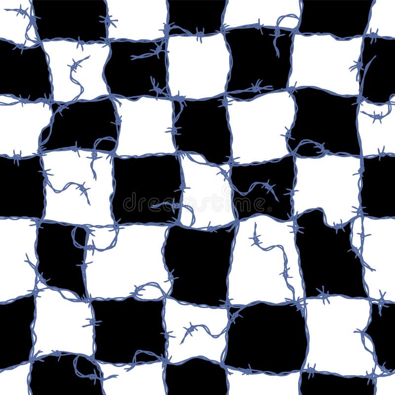 Seamlessly Continuous Barbed Wire Pattern, Stock Vector - Illustration ...