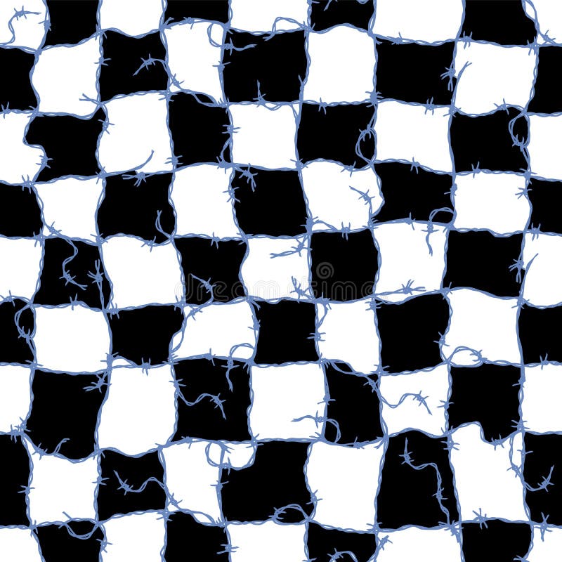 Seamlessly Continuous Barbed Wire Pattern, Stock Vector - Illustration ...