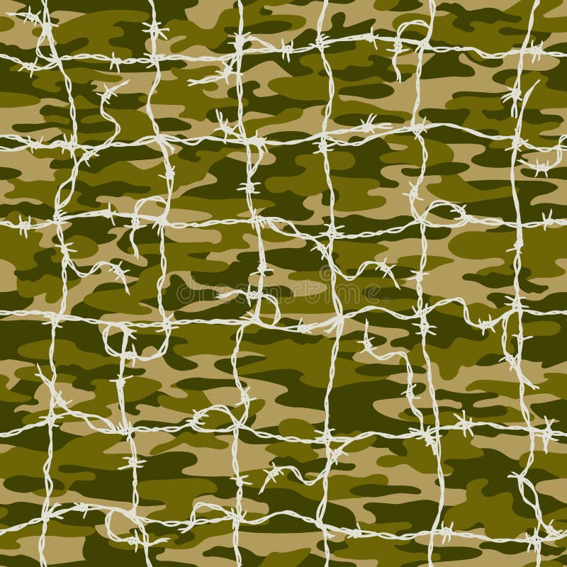 Pattern of the Barbed Wire, Stock Illustration - Illustration of print ...
