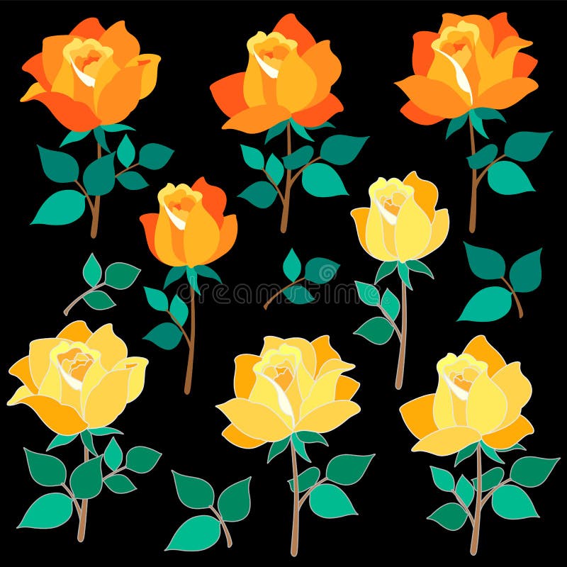 Beautiful Rose Illustration Material Collection, Stock Illustration ...