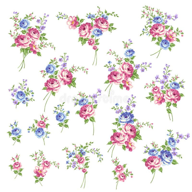 Beautiful Rose Illustration Material Collection, Stock Vector ...